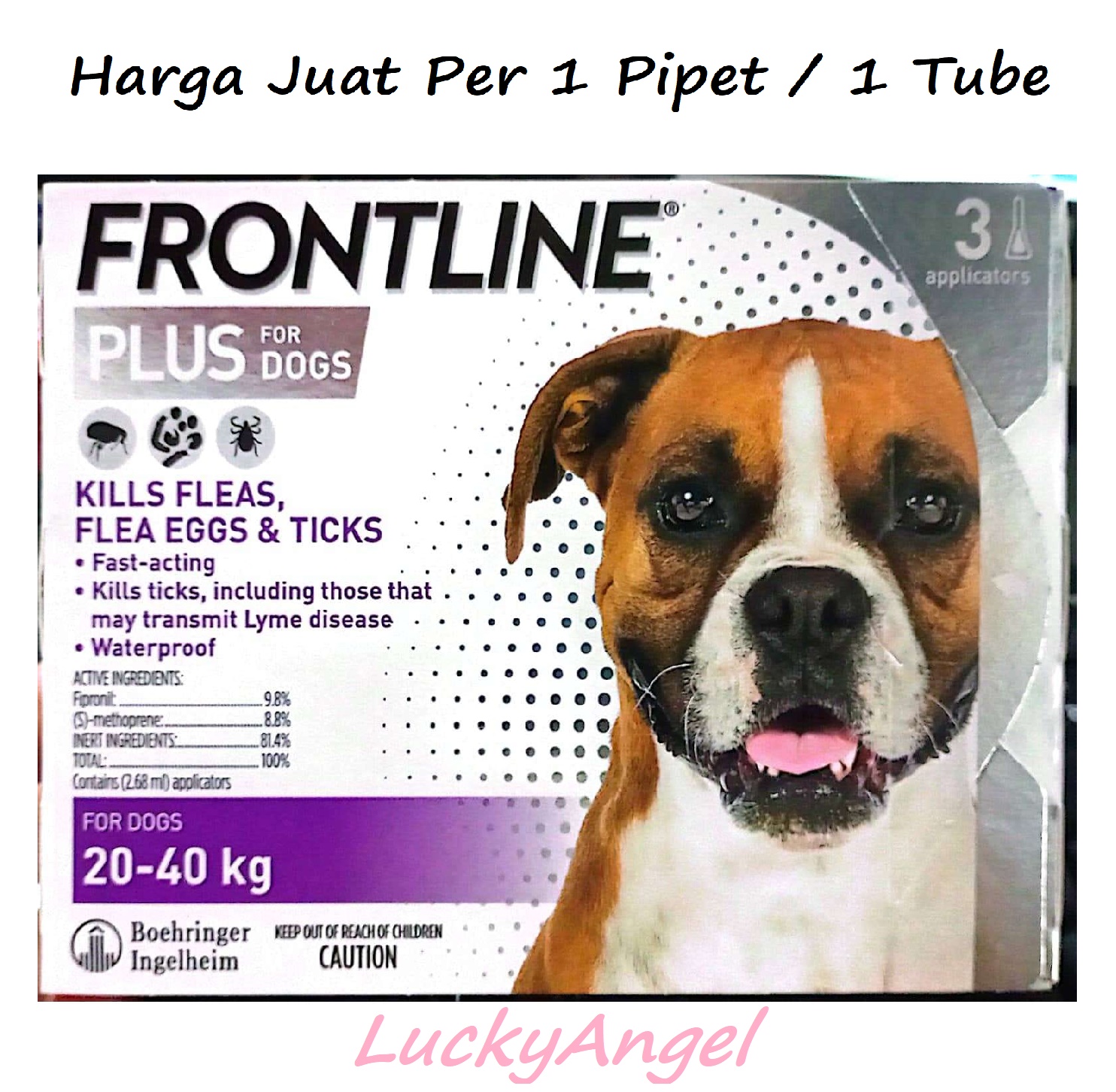 frontline plus dog 20kg-40kg(L) / obat kutu anjing frontline 20-40kg ...