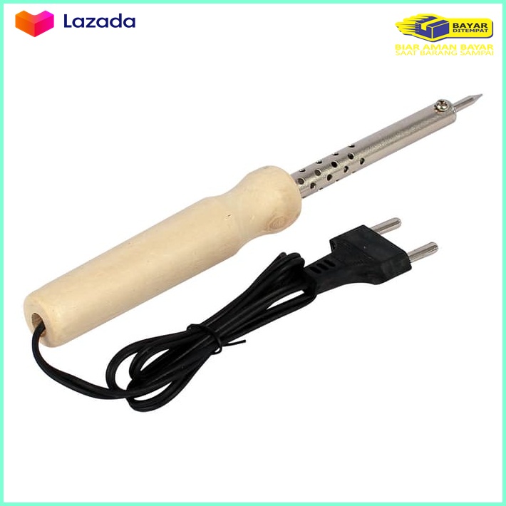 Solder Listrik Gagang Kayu 40W 40 w Soldering Iron Alat Patri | Lazada ...