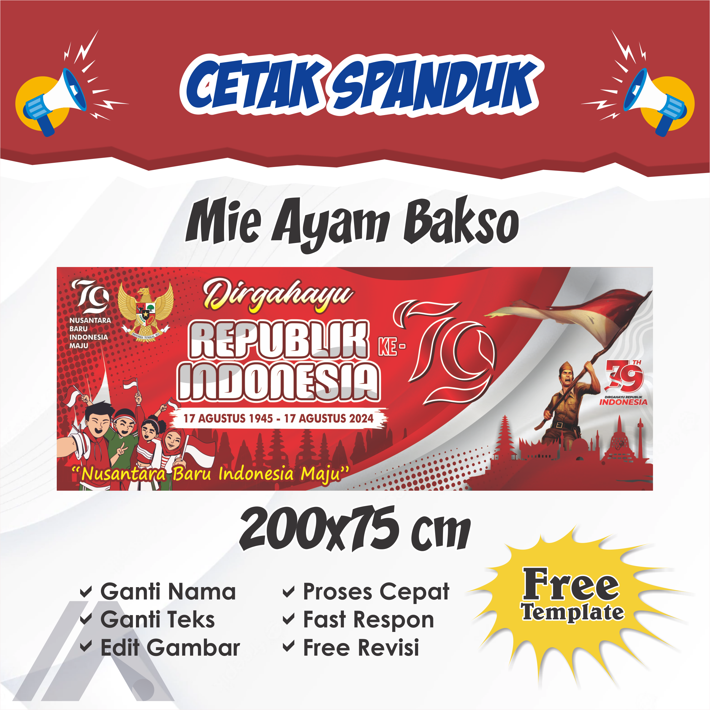 Spanduk Banner 17 agustus Bisa Custom | Lazada Indonesia