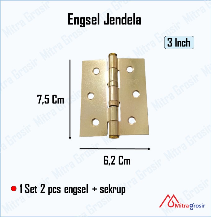 Engsel 3 Inch Engsel Jendela Rumah Murah / Engsel Pintu Jendela Plat ...