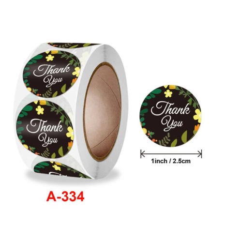 Bisa Cod - 1 Roll (500 Pcs) Stiker Label Kue Makanan Sticker Thank You ...