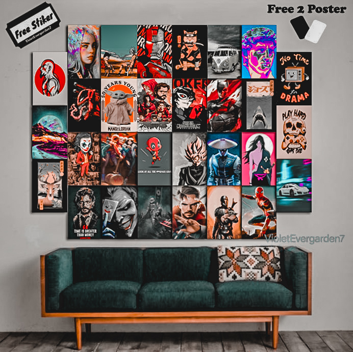 POSTER TEMPEL NEW VINTAGE AESTHETIC/ HIASAN DINDING KAMAR AESTHETIC ...