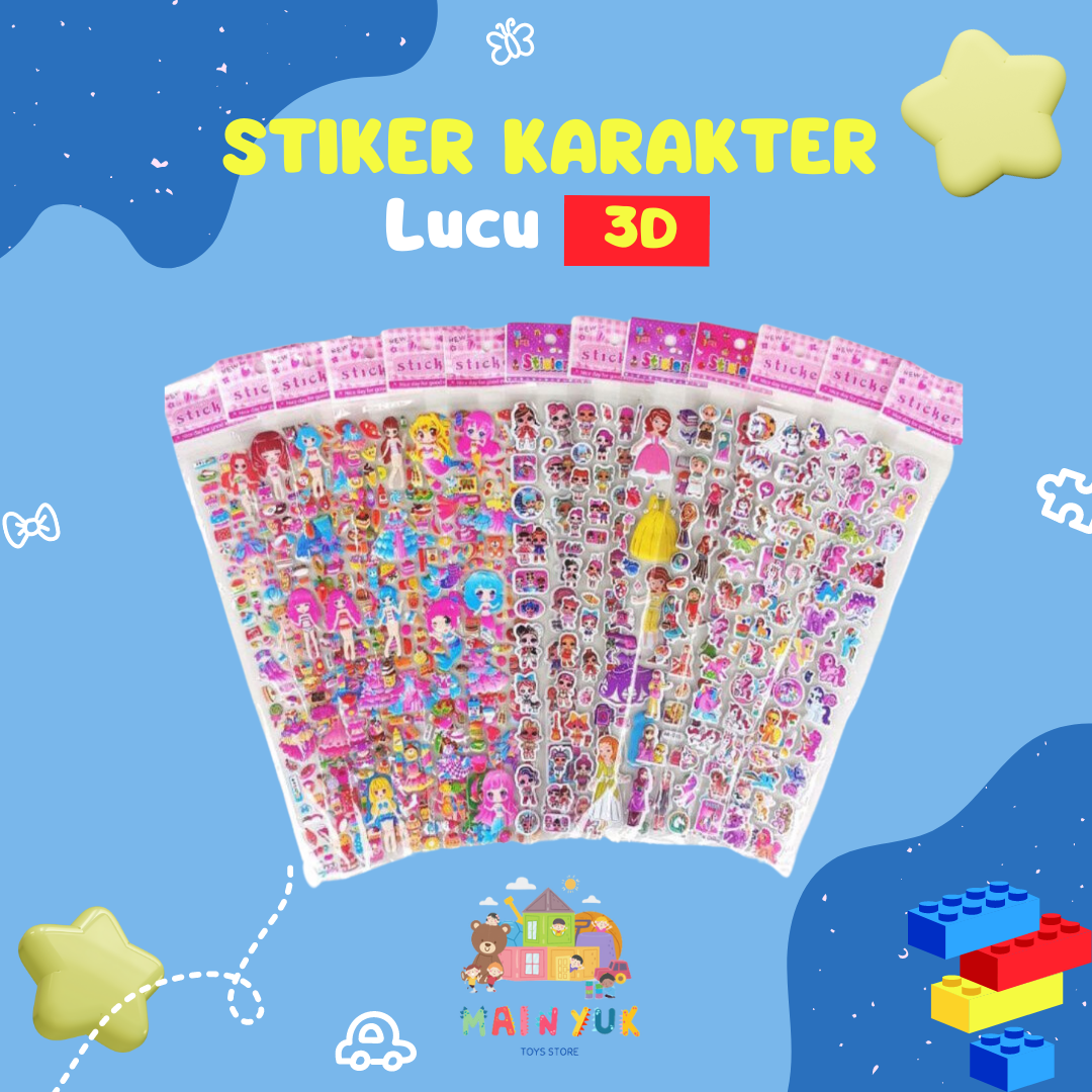 Stiker Anak 3d /Stiker Anak Lucu/Stiker Anak Murah/Stiker Anak Kecil ...