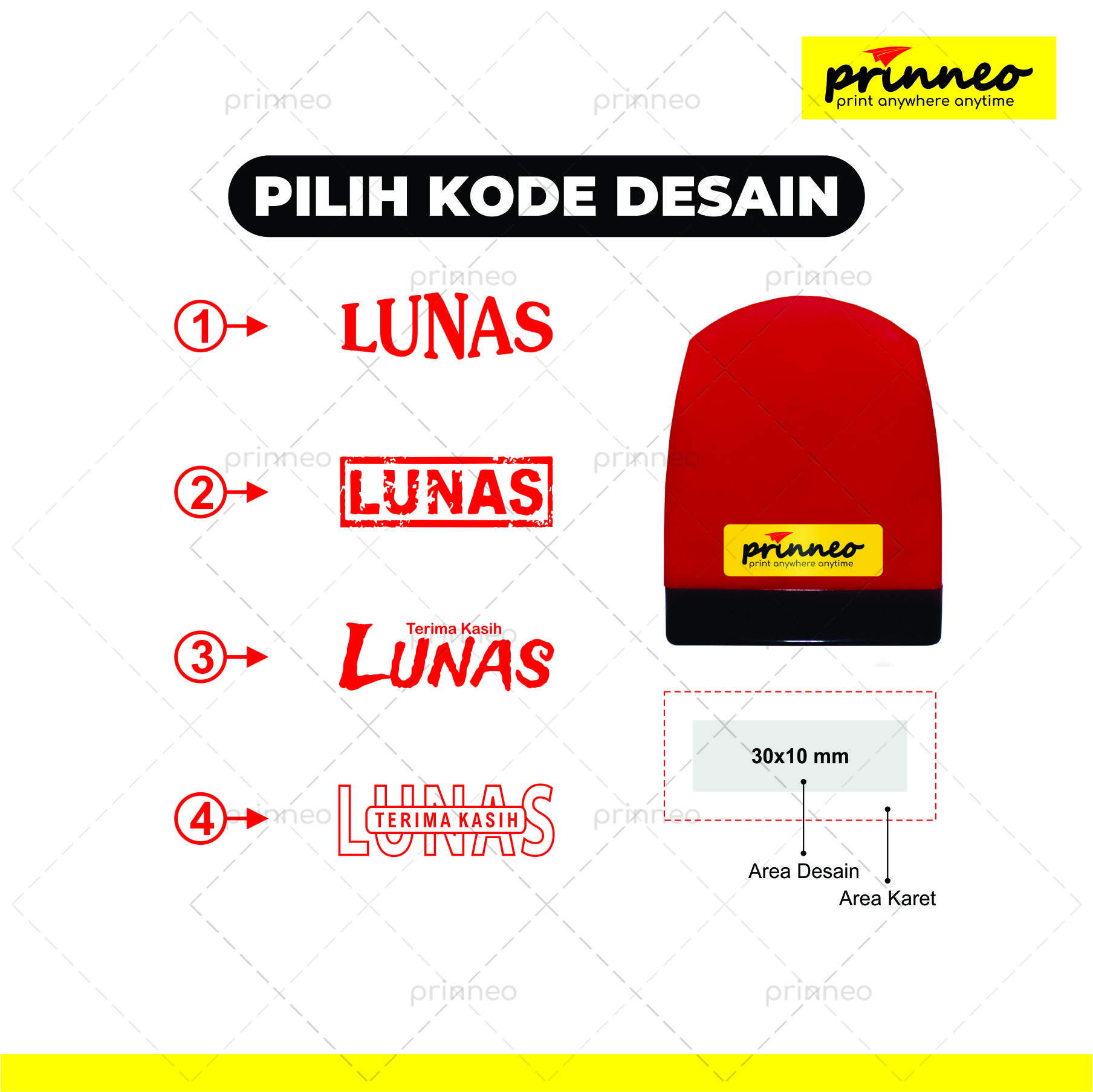 Stempel Lunas Berbagai Macam Desain, Bisa Diisi Ulang, Stempel Lunas ...