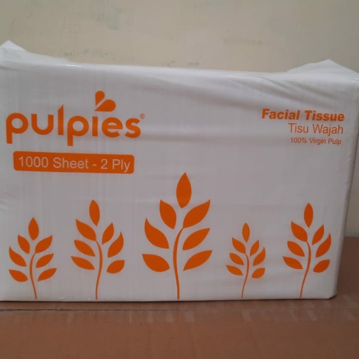 Tissue Tisu Pulpies 1000 sheet 2ply Facial Wajah Refill Virgin Pulp ...