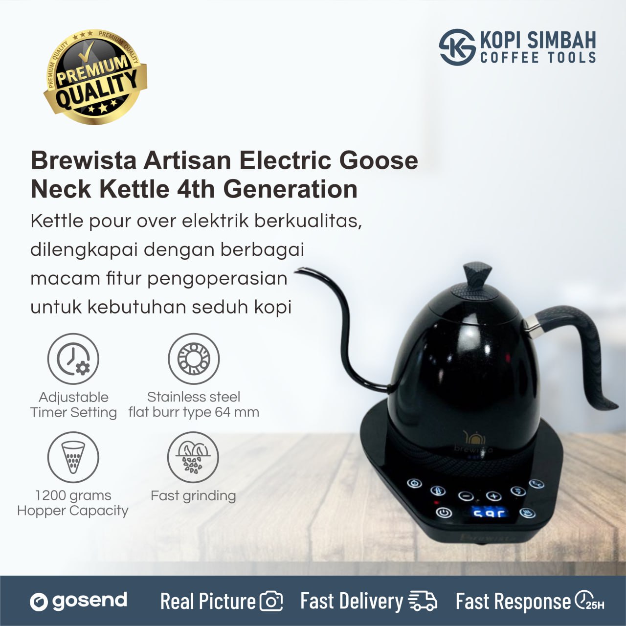 Artisan Electric Gooseneck Kettle BREWISTA 4th Generation Coffee Pot ...