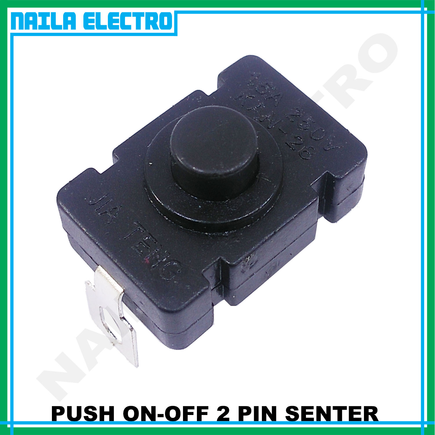 (per 3 pcs) Switch Push On/Off 2 Pin Senter/ Saklar On Off 2 Kaki ...