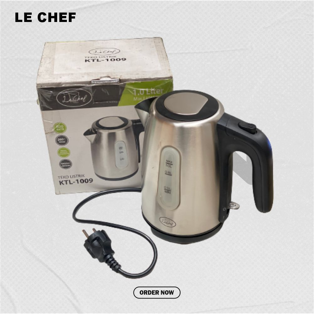 LE CHEF - TEKO LISTRIK 1 LITER TL-1009 - ( TEKO PEMANAS ELEKTRIK ...