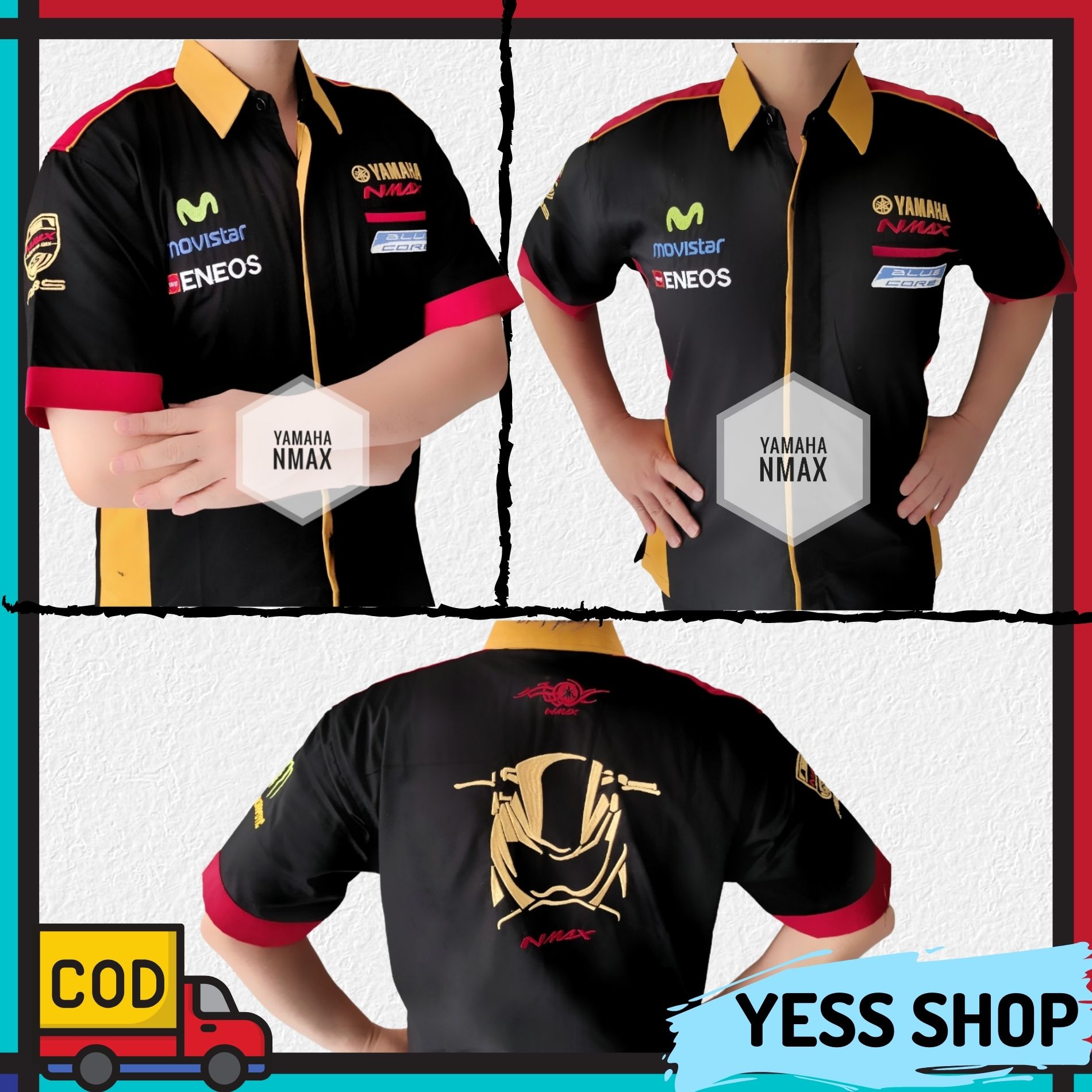 Baju Kemeja Seragam Otomotif YAMAHA NMAX Baju Komunitas Moto GP Kemeja ...