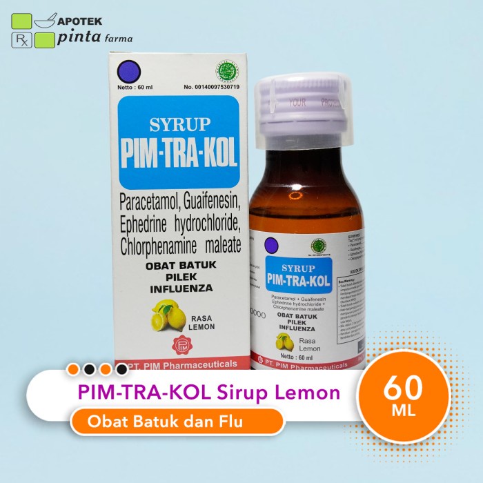PIM TRA KOL SIRUP 60 ML | Lazada Indonesia