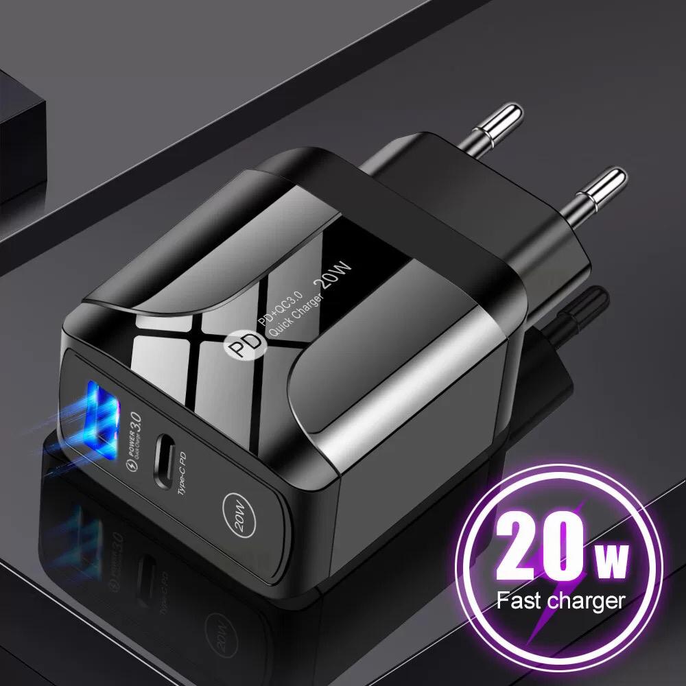 [KN ACC] BATOK CHARGER FAST CHARGING 20W PD QC 3.0 LED USB | Lazada ...