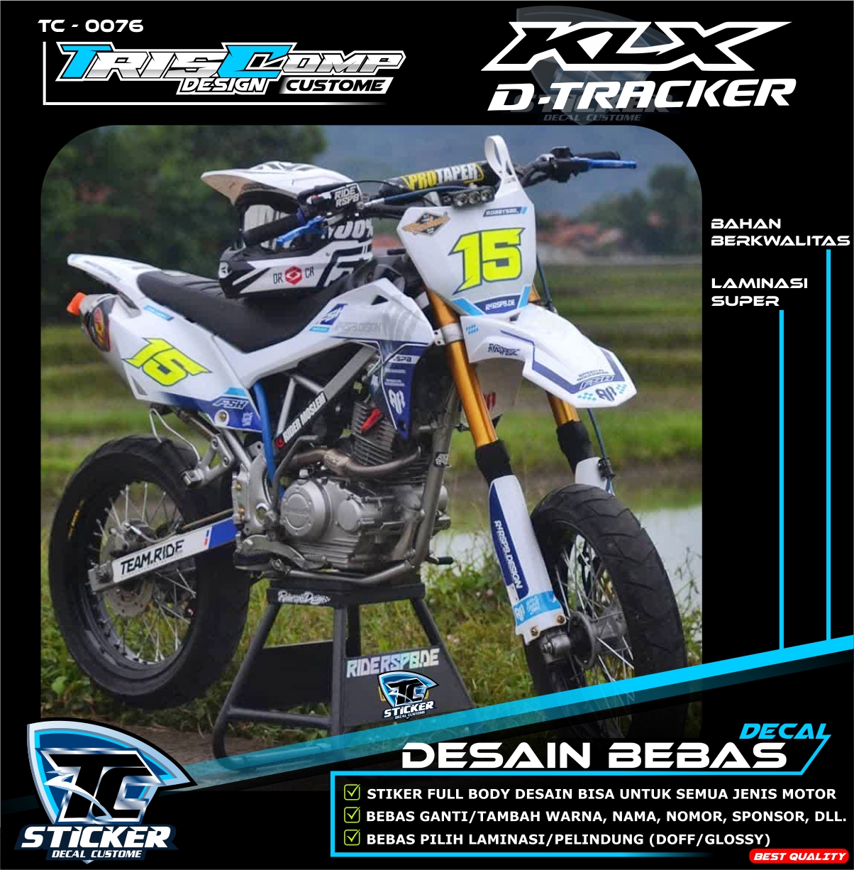 Sticker Kombinasi Decal KLX 150 / Motor KLX BF Fullbody Kombinasi Hijau ...