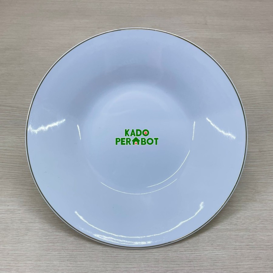 Piring Keramik List polos - Piring Hotel Putih - Piring Makan Putih ...