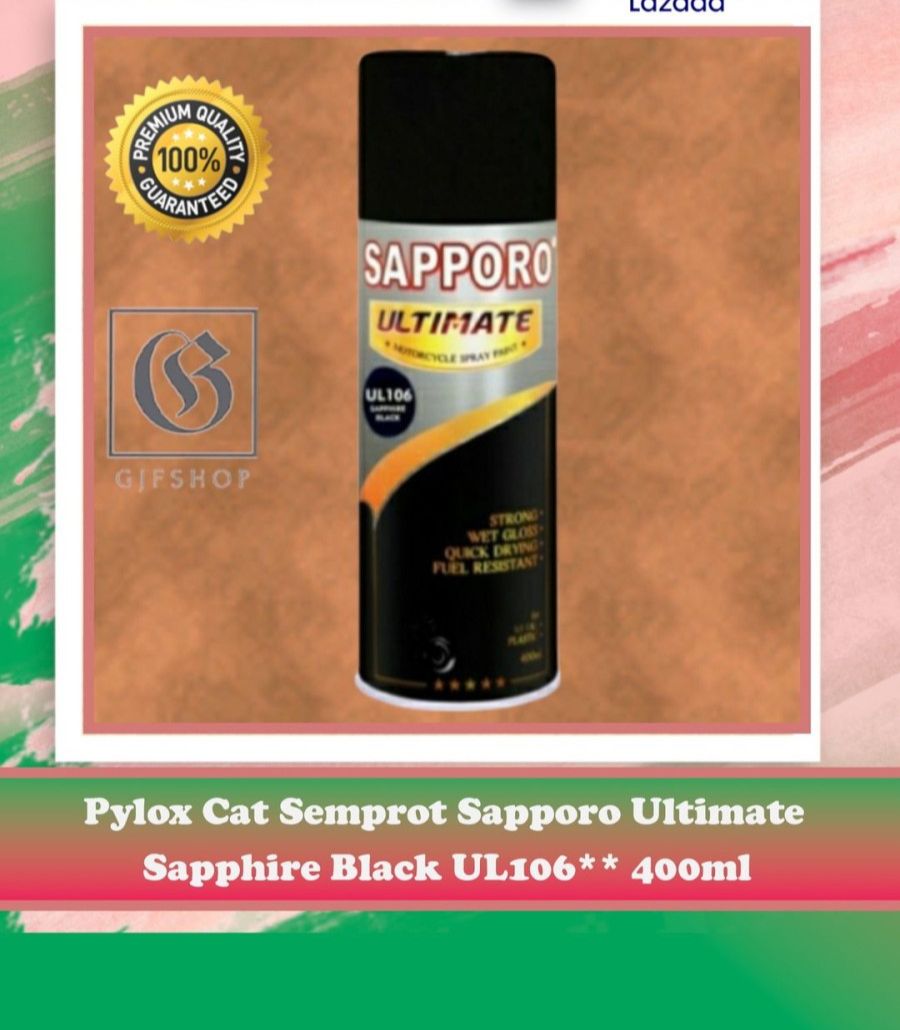 Pylox Cat Semprot Sapporo Ultimate Sapphire Black UL106** 400ml | Lazada Indonesia