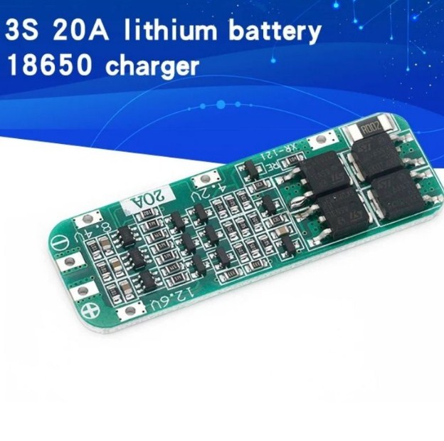 Papan Modul PCB Pelindung Charger Baterai Lithium 18650/bms 3s 12v 20a ...