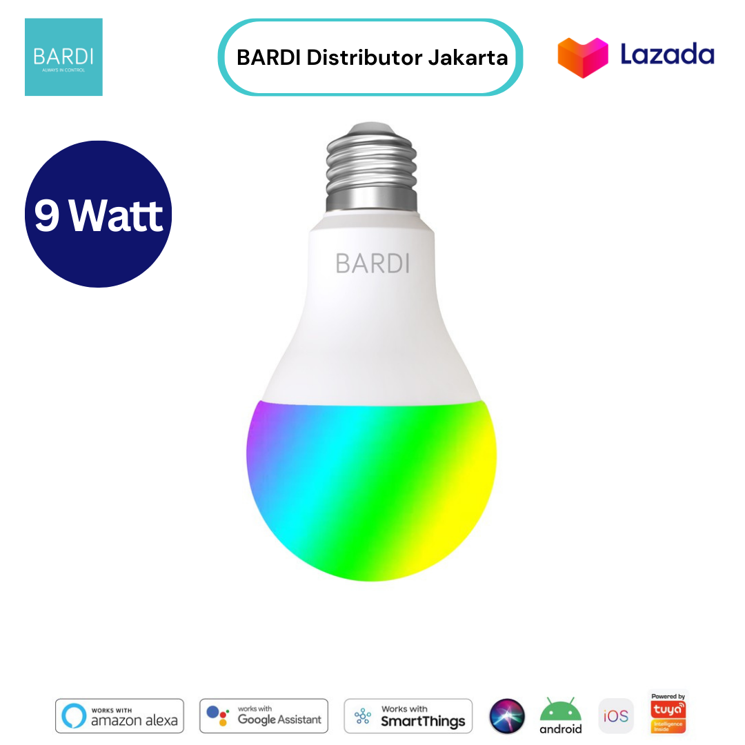 BARDI Smart 9W RGBWW LIGHT BULB Wifi Wireless IoT For Home Automation ...