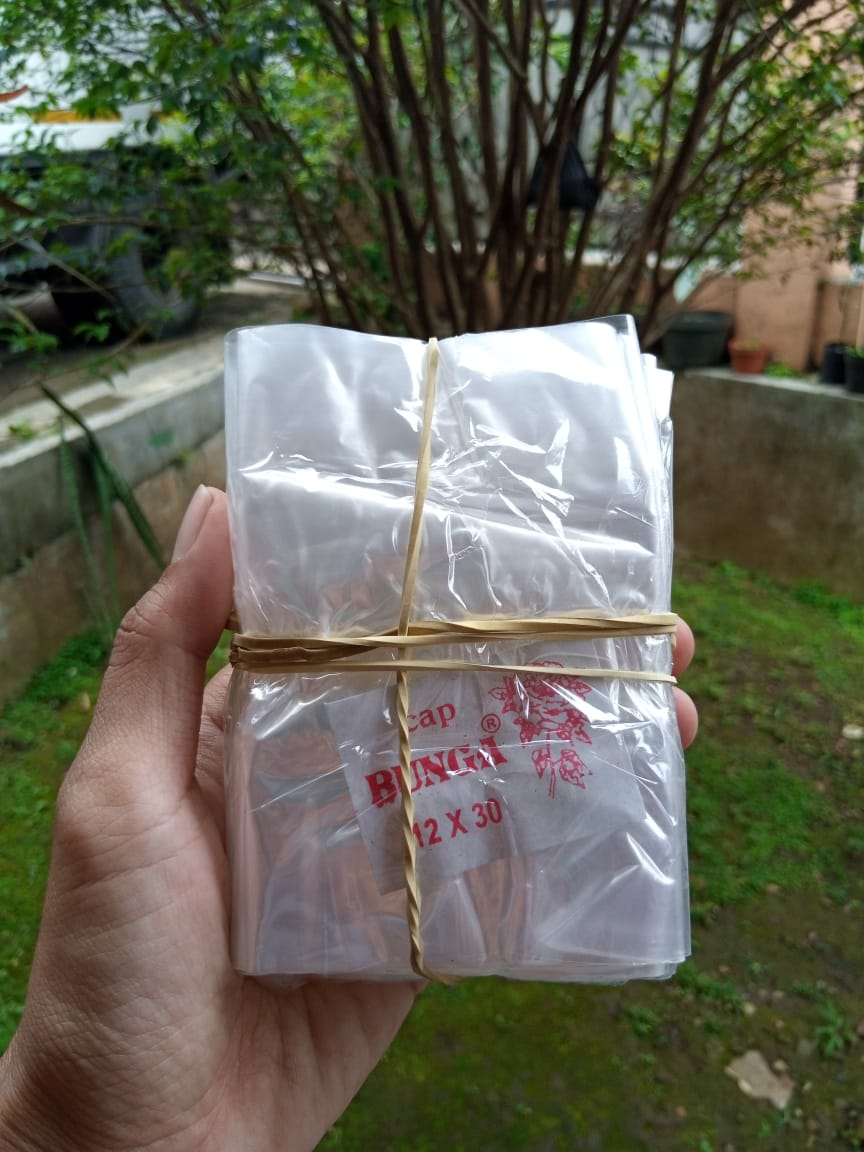 Plastik AA bening tipis ukuran 12x30, plastik bening tipis, plastik ...