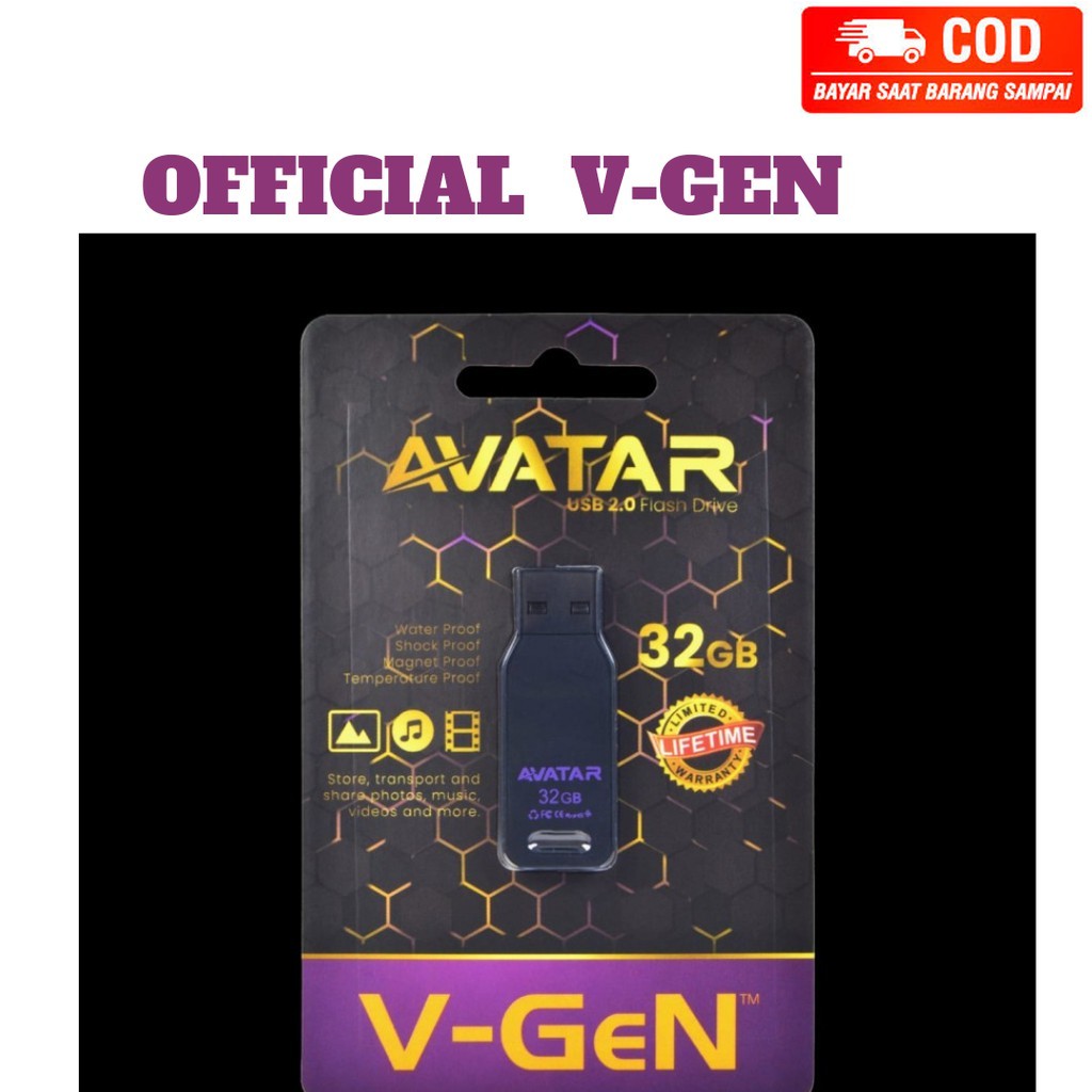 FLASHDISK V-GEN AVATAR 8GB / 16GB / 32GB 2.0 ORIGINAL | Lazada Indonesia
