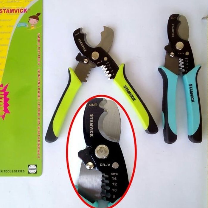 GUNTING KABEL LISTRIK STAMVICK 8"/Gunting Kabel Listrik Super Tajam ...