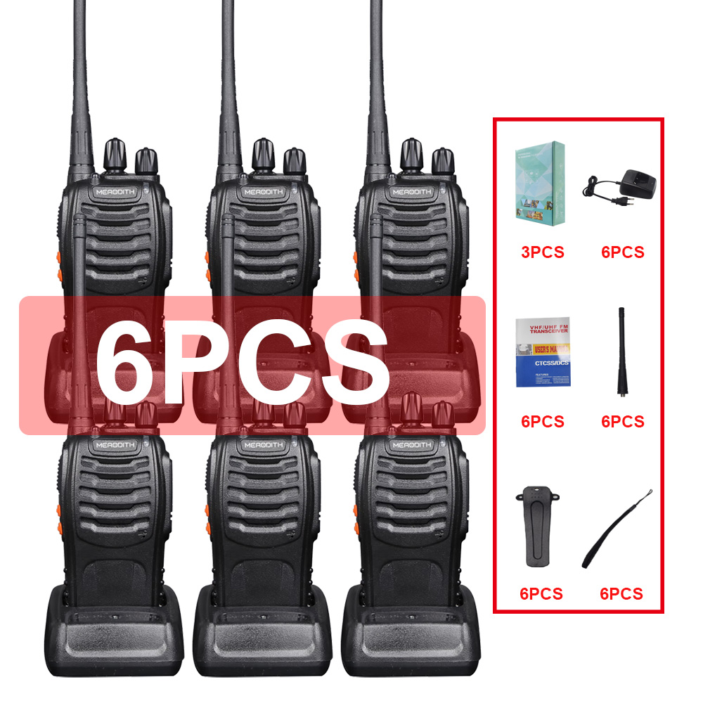 6PCS HT Walkie Talkie Baofeng BF 888S Baofeng Handy Talky Radio HT ...