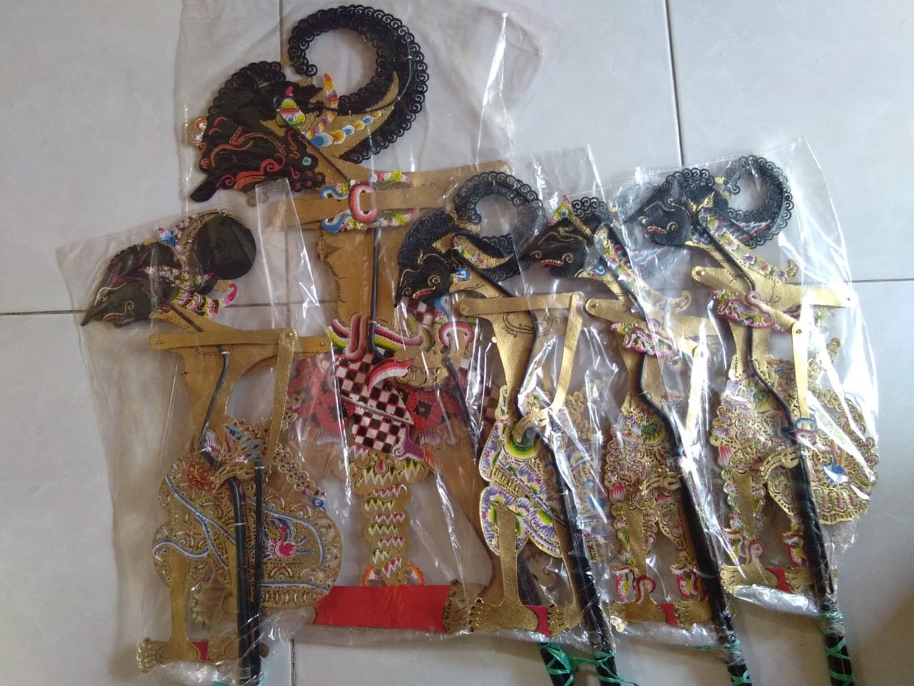 WAYANG KULIT PANDAWA (Kulit Sapi,Gapit Bambu UK.Standart Pewayangan ...
