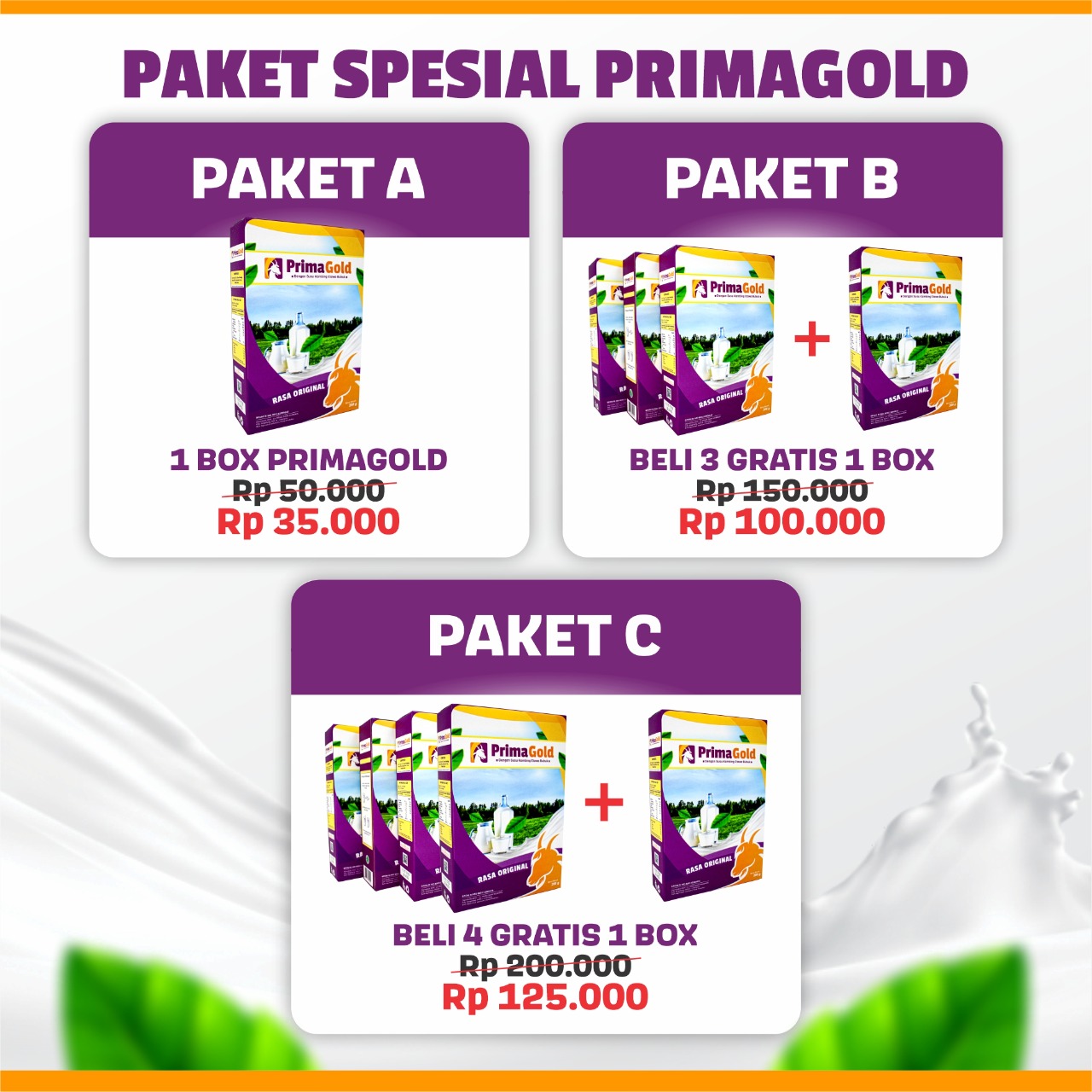 Paket Murah Susu Kambing Prima Gold rasa original | Lazada Indonesia