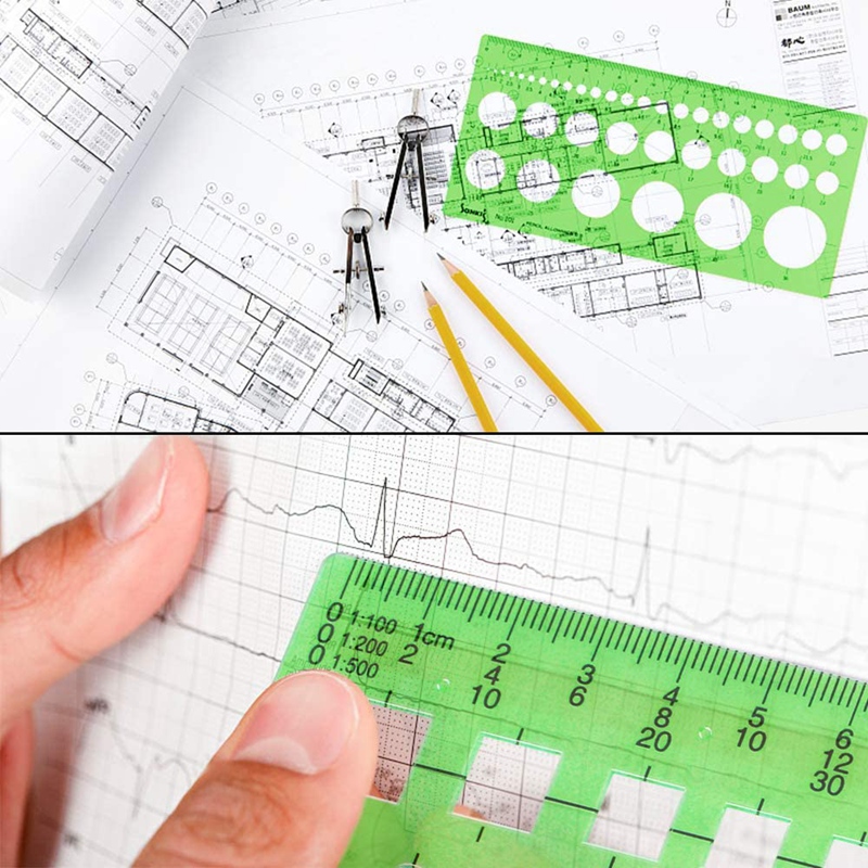 10 Pcs Measuring Plastic Templates Circle Template Geometric Drawing ...