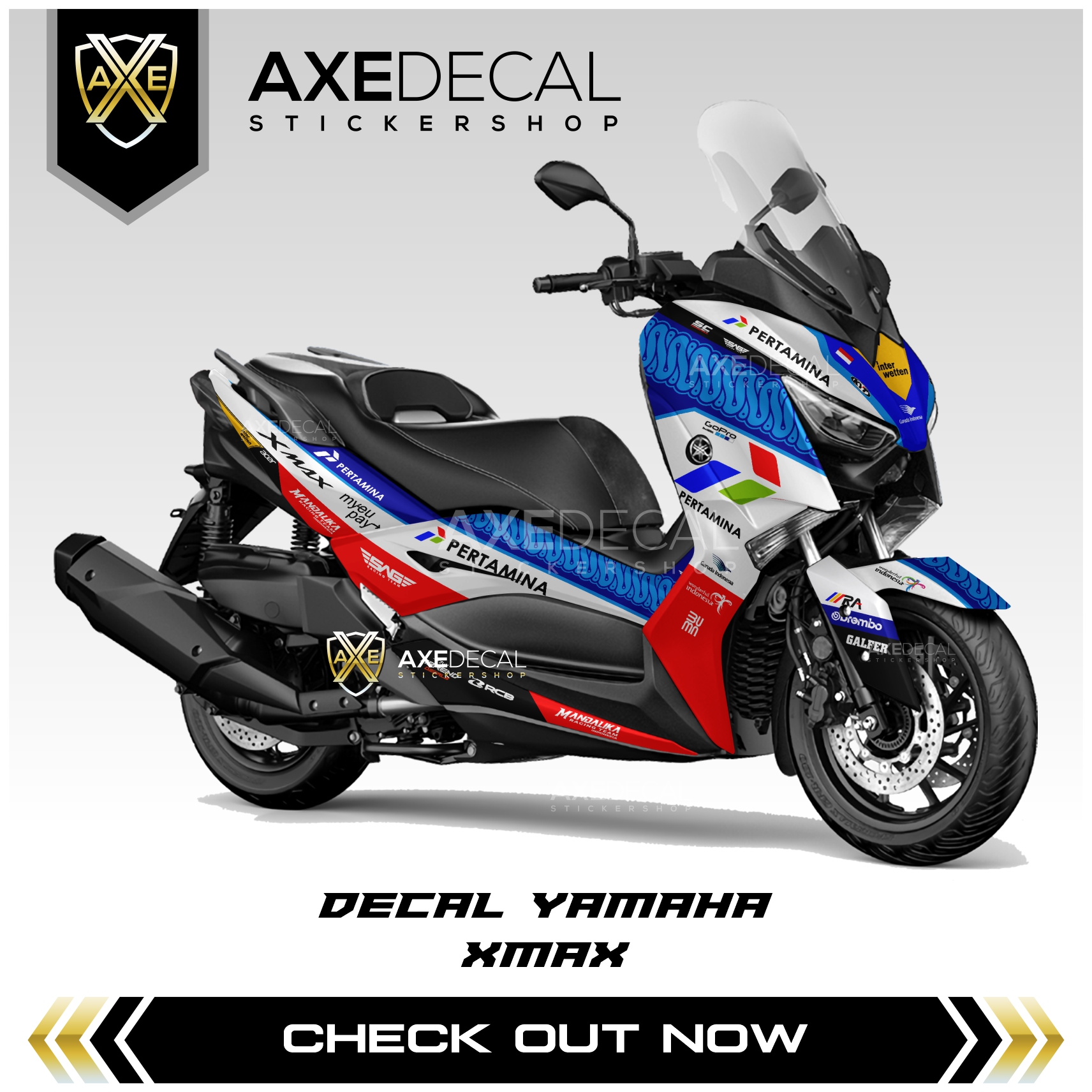 Decal Sticker Yamaha Xmax Mandalika Pertamina Fullbody Custom Design ...