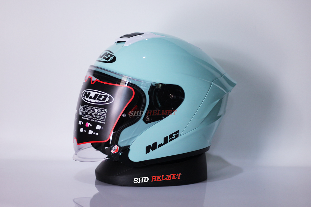 Helm NJS Kairoz Easy Green Half Face NJS Kairos Hijau Tosca | Lazada ...