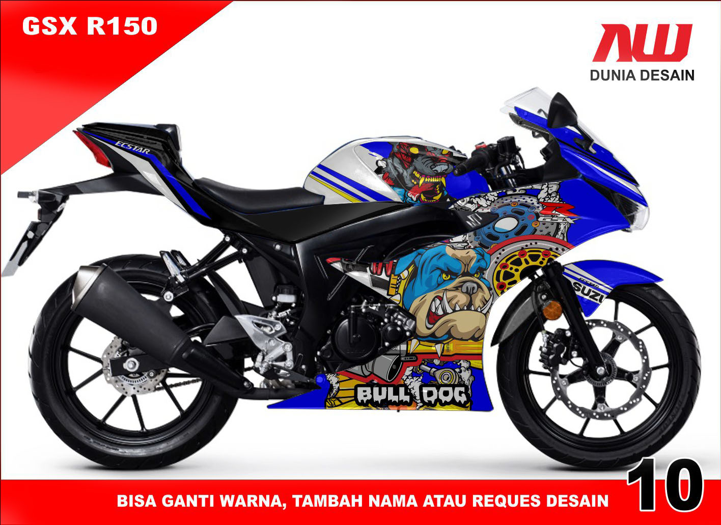 Sticker Decal GSX R150 Desain 10 | Lazada Indonesia
