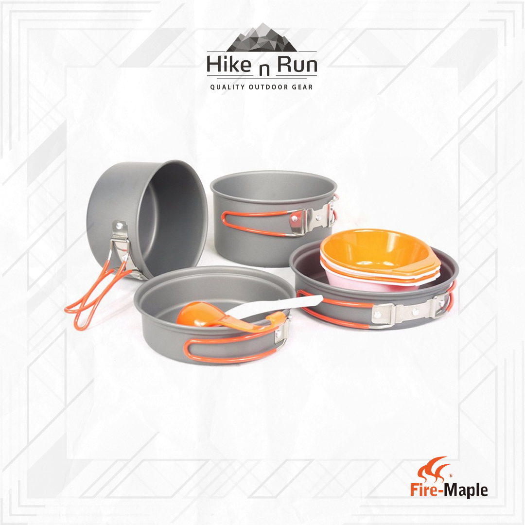 Firemaple Cooking Set 2-3P Nesting Panci Masak Camping FMC-K7 | Lazada ...