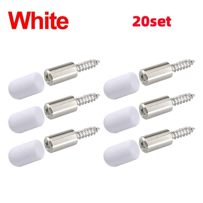 20 buah Paku Sekrup Partisi Kaca Lemari Kabinet Dengan Selongsong Karet ...