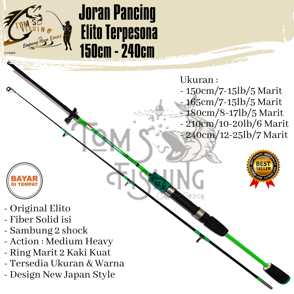 Joran Pancing Elito Terpesona 150cm - 240cm (Fiber Solid) Japan Style ...