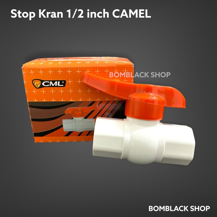 CAMEL Stop Kran 1/2 inch Plastik PVC Ball Valve Stop Keran Pipa Air ...