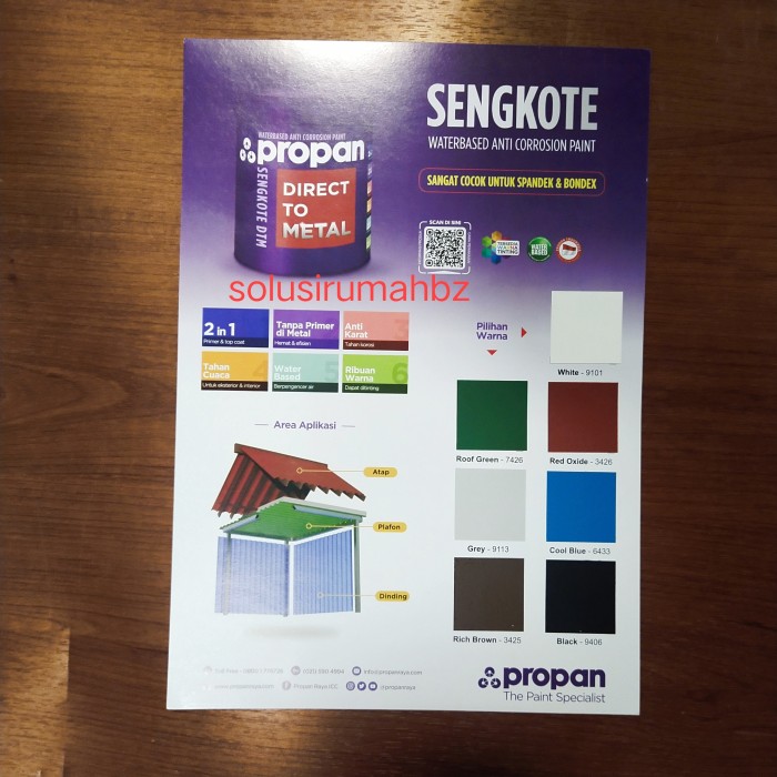 katalog cat propan sengkote water kartu warna anti karat color card ...