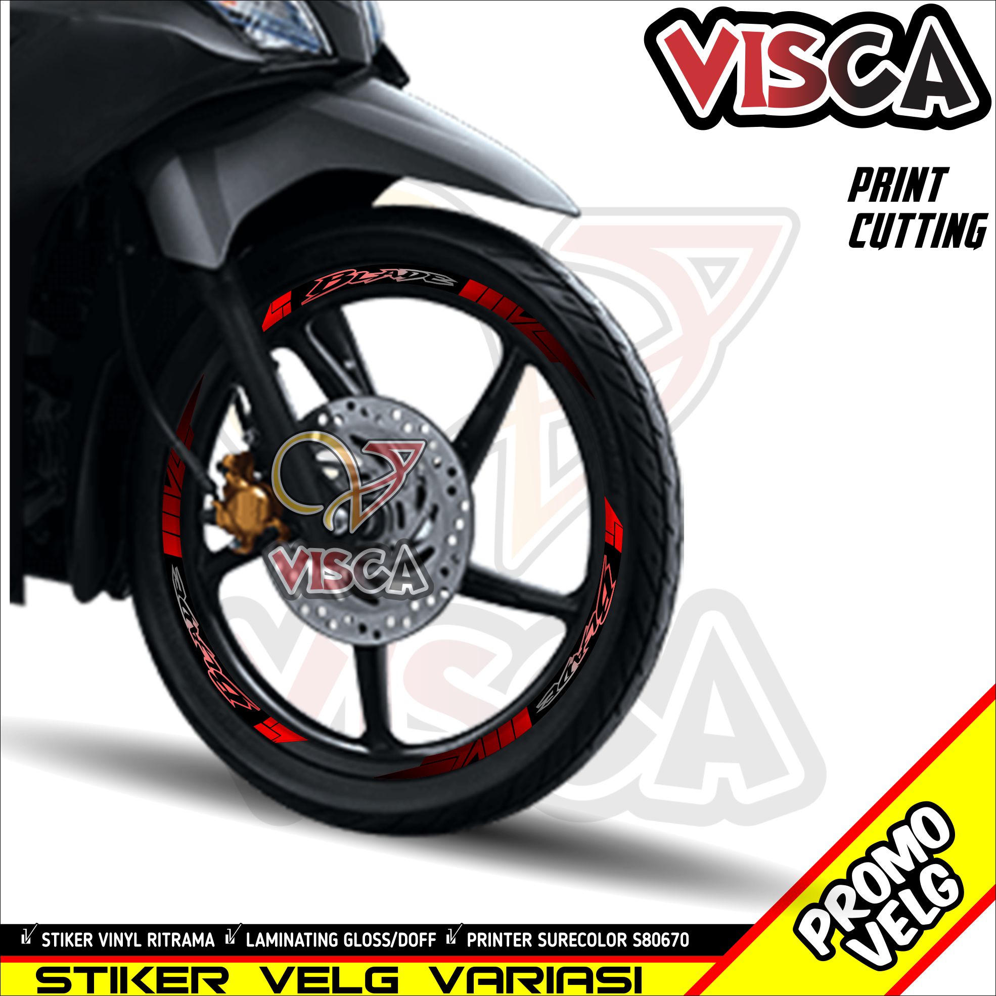 Stiker Velg List Velg Motor Stiker Velg Blade Bunglon Custom | Lazada ...