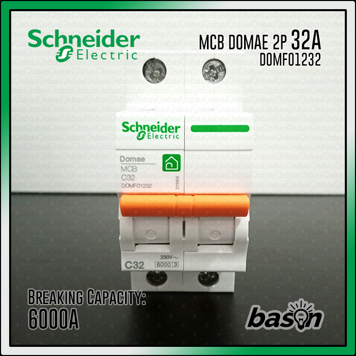 SCHNEIDER MCB Domae 2Phase - 2A - 4A - 6A - 10A - 16A - 20A - 25A - 32A ...