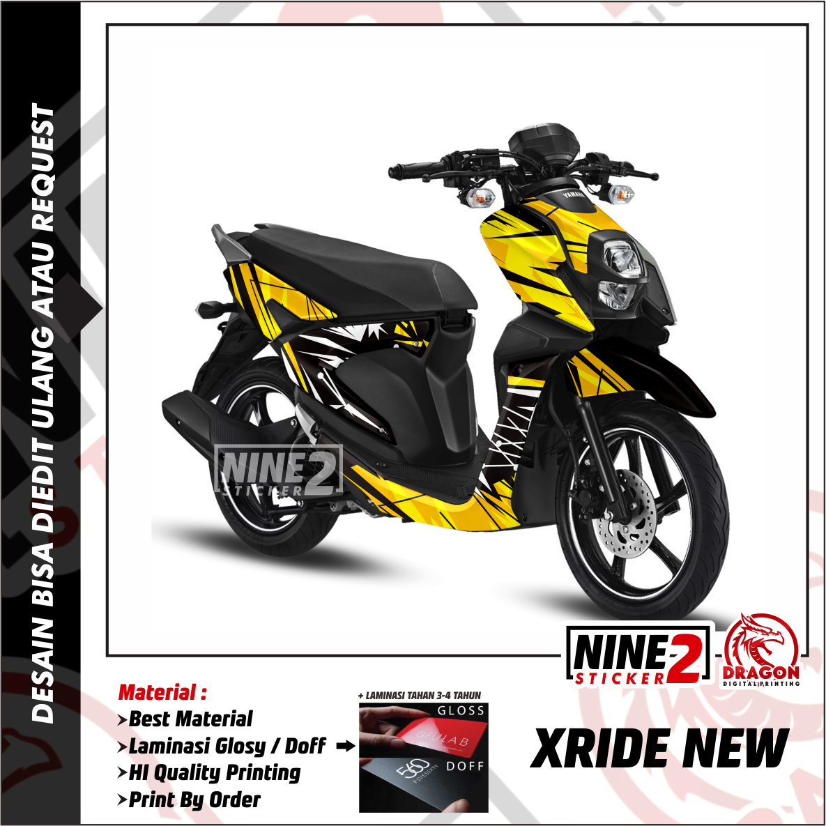 STICKER XRIDE NEW DECAL XRIDE NEW STRIPING XRIDE NEW FULL BODY STIKER ...