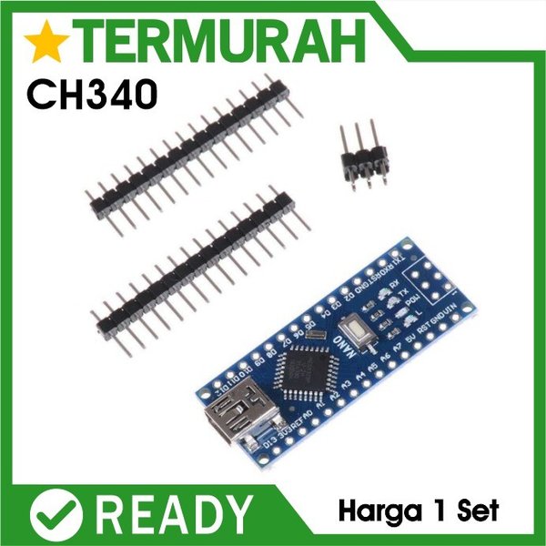 Arduino Nano V3 Atmega328P R3 V3.0 CH340 Board Solderless C Atmel USB | Lazada Indonesia