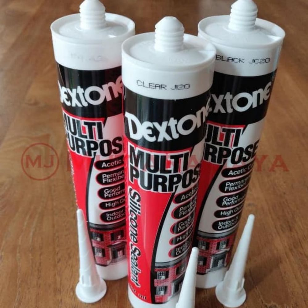 Dextone multi purpose silicone sealant Lem Silikon bening hitam putih clear | Lazada Indonesia