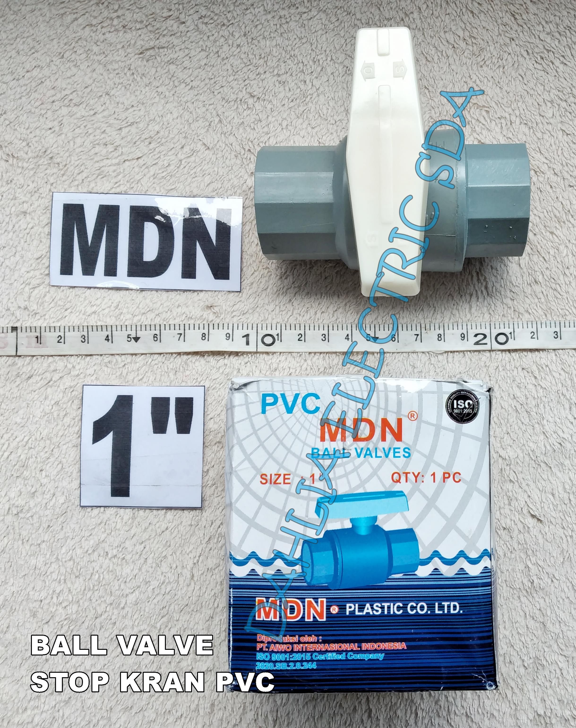BALL VALVE / STOP KRAN PVC 1 INCH MDN | Lazada Indonesia