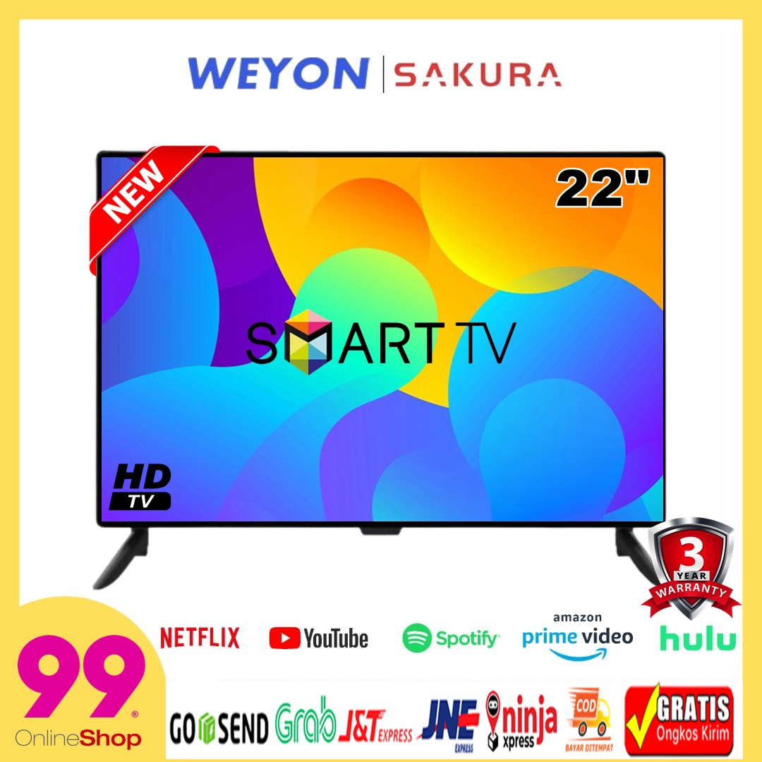 TV 22''INCH SMART TV DILENGKAPI DENGAN ANDROID BOX LED TV FULL LAYAR ...