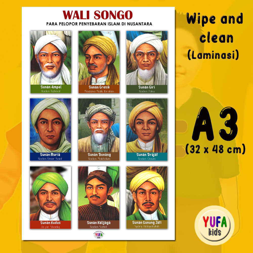 Poster walisongo - Poster Edukasi Anak - Poster belajar anak - Poster ...