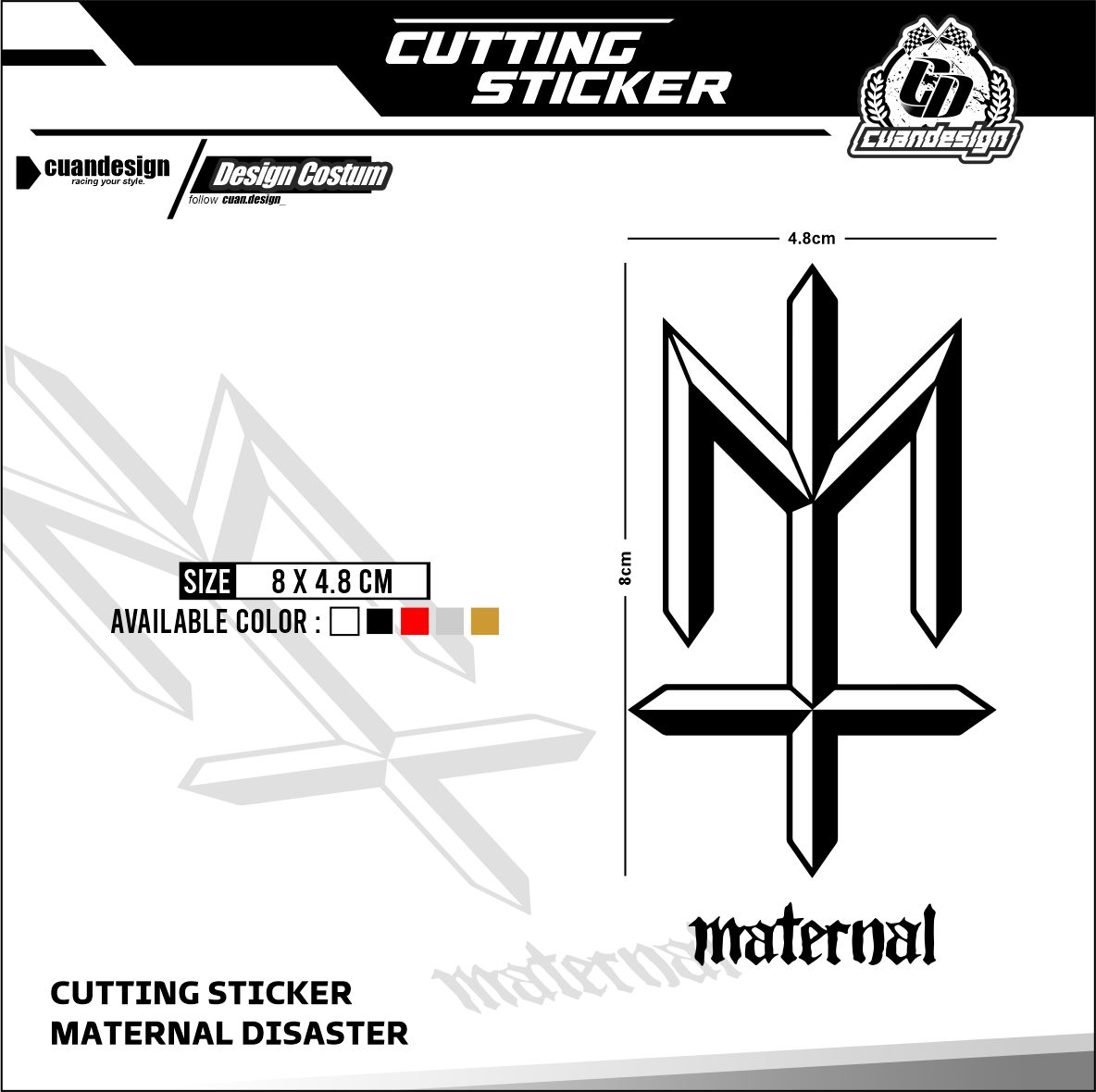 CUTTING STICKER STIKER MATERNAL LOGO SMALL | STIKER LOGO MATERNAL ...
