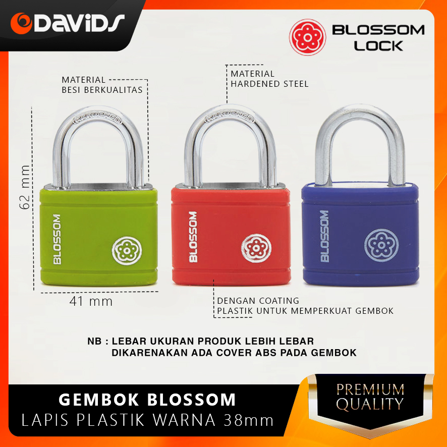 Gembok Rumah Pagar Anti Maling Blossom Bx 01 Warna Lapis Plastik 38mm ...