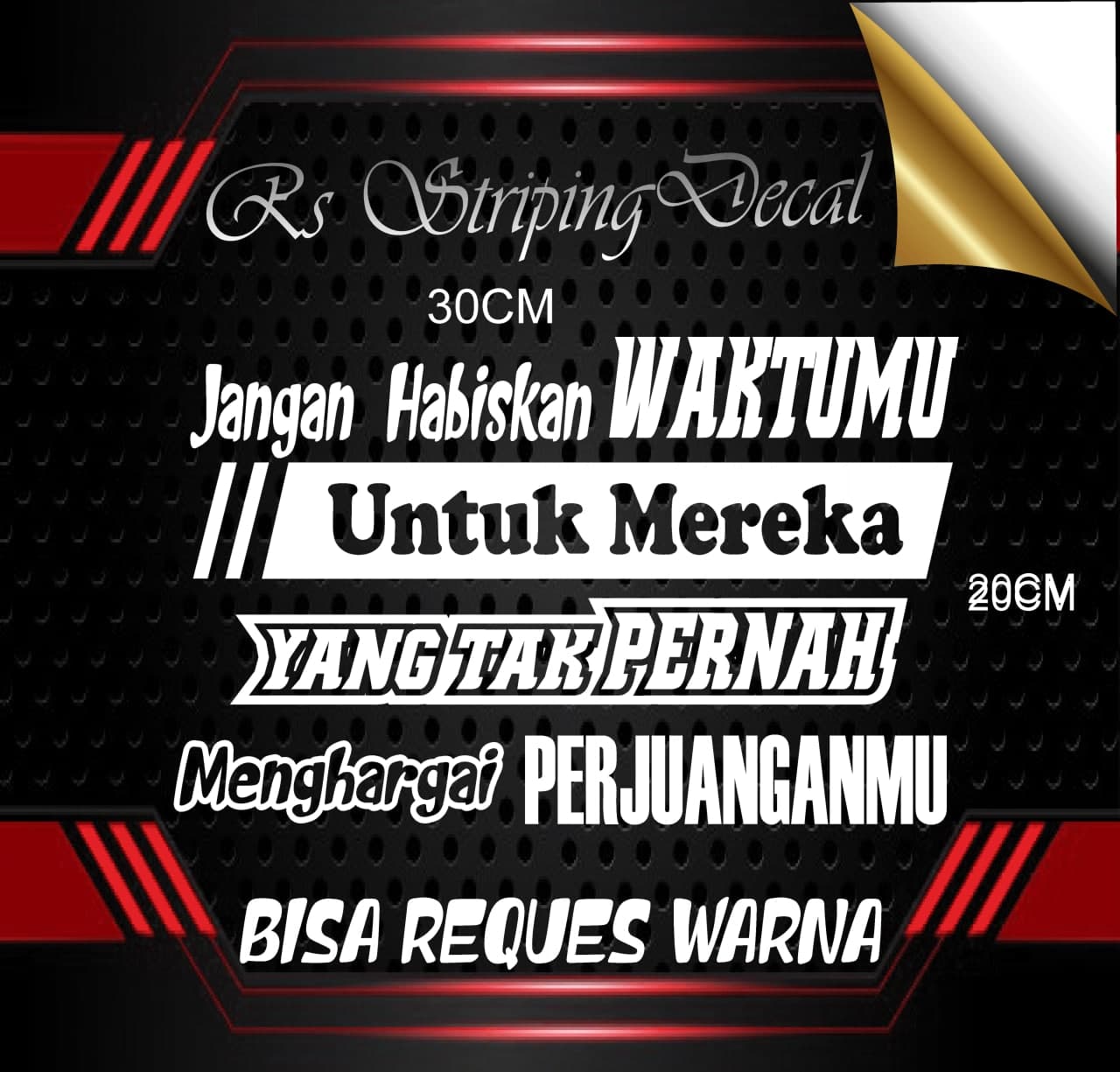 STICKER KATA KATA JANGAN HABISKAN/CUSTOM CUTTING KATA BODY MOBIL TRUCK ...