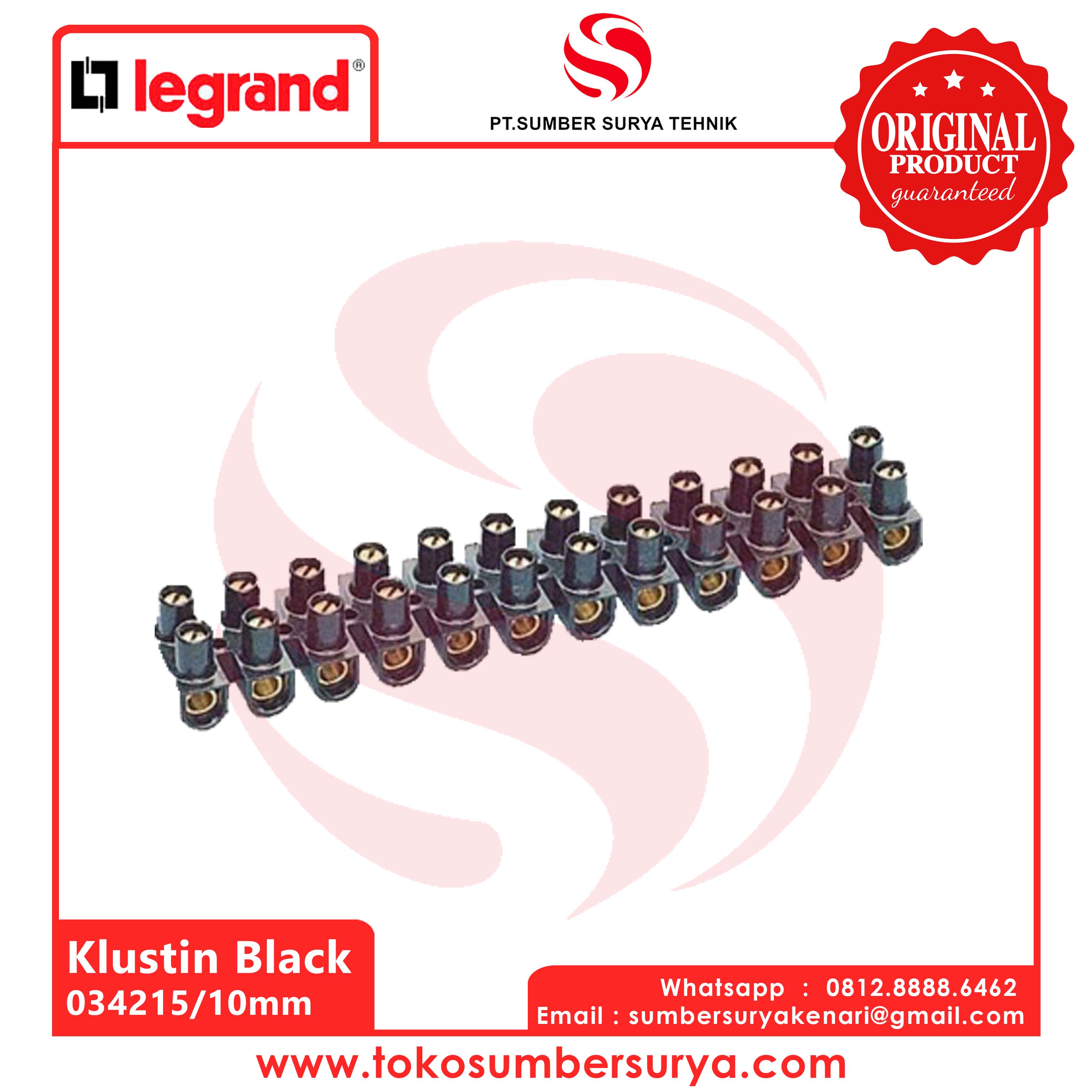 Klustin Legrand Black 034215 / Krustin Legrand Hitam Ukuran 10mm ...