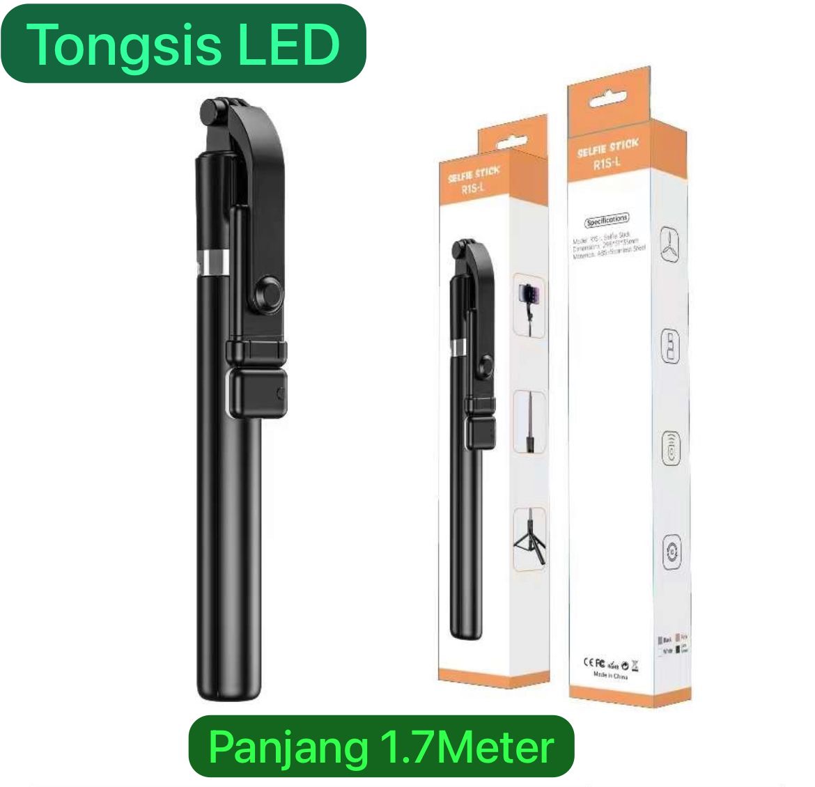 Tongsis bluetooth LED Selfie stick tripod 170cm tongsis K9 LED panjang ...