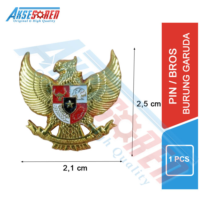 Pin Bros Burung Garuda [1 Pcs] / Bros Garuda / Aksesoris Sekolah Kantor ...
