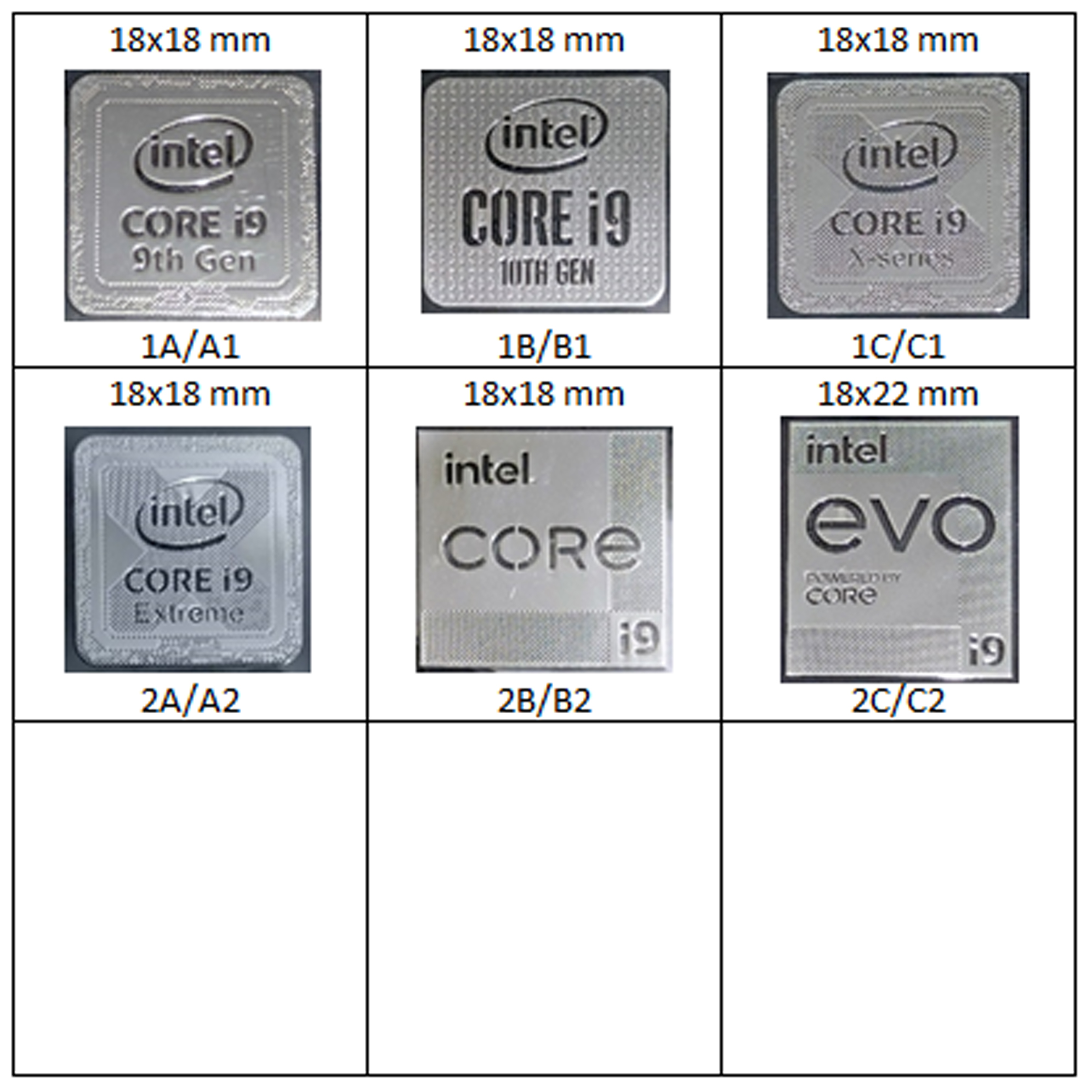 Stiker Logo Intel Core i9 Logam | Lazada Indonesia